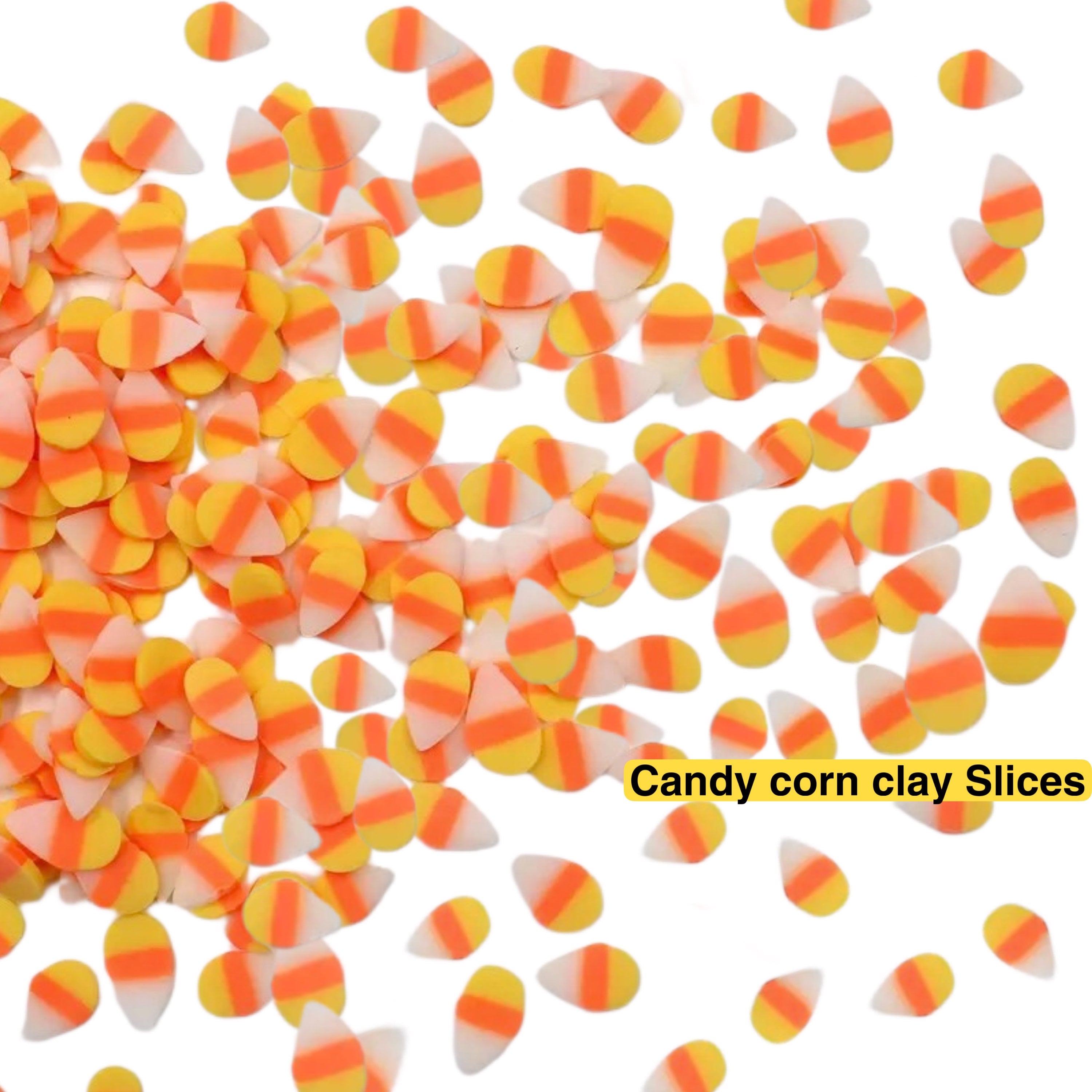 Clay Polymer Slice - Candy Corn