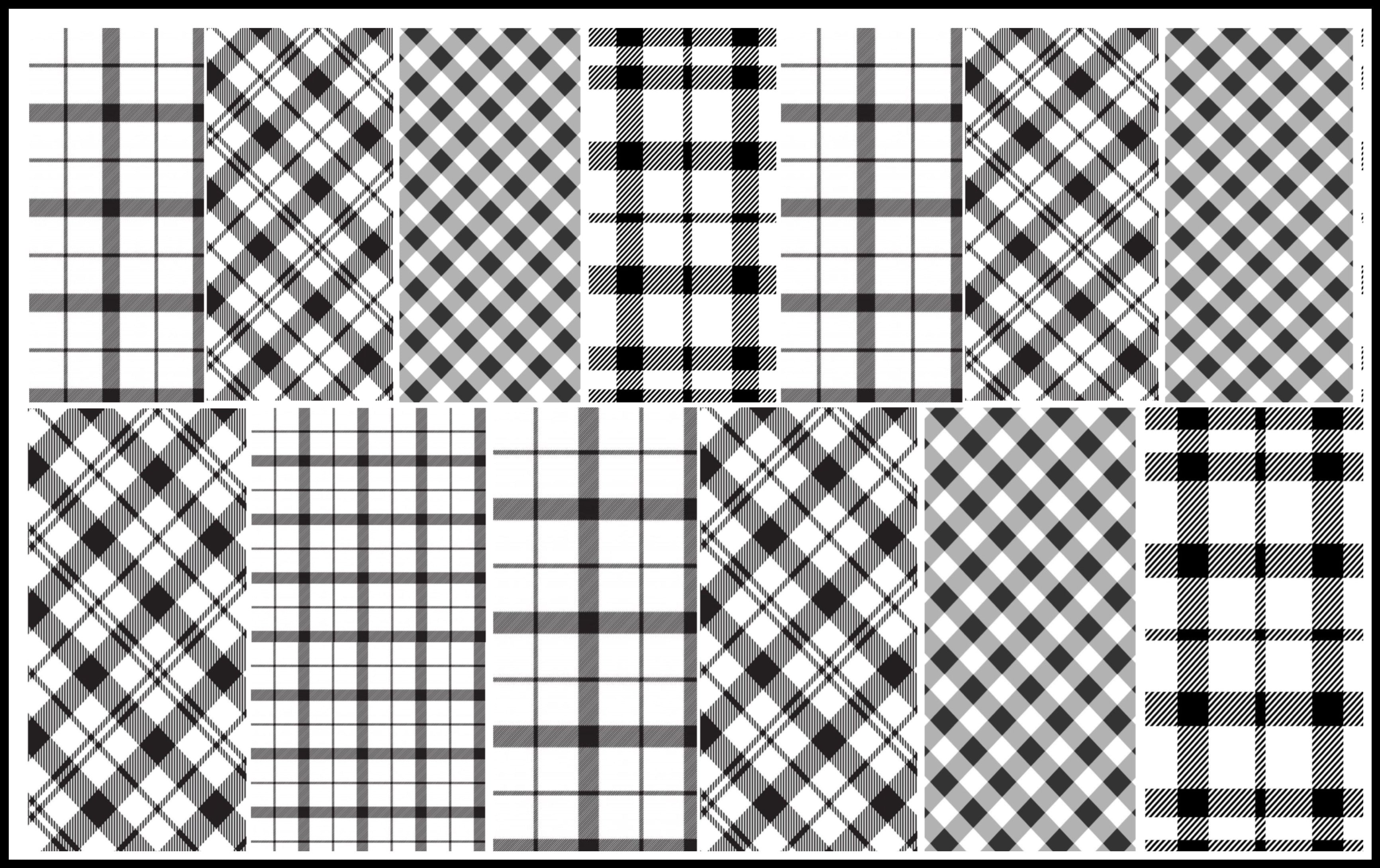 Black Plaid Decal