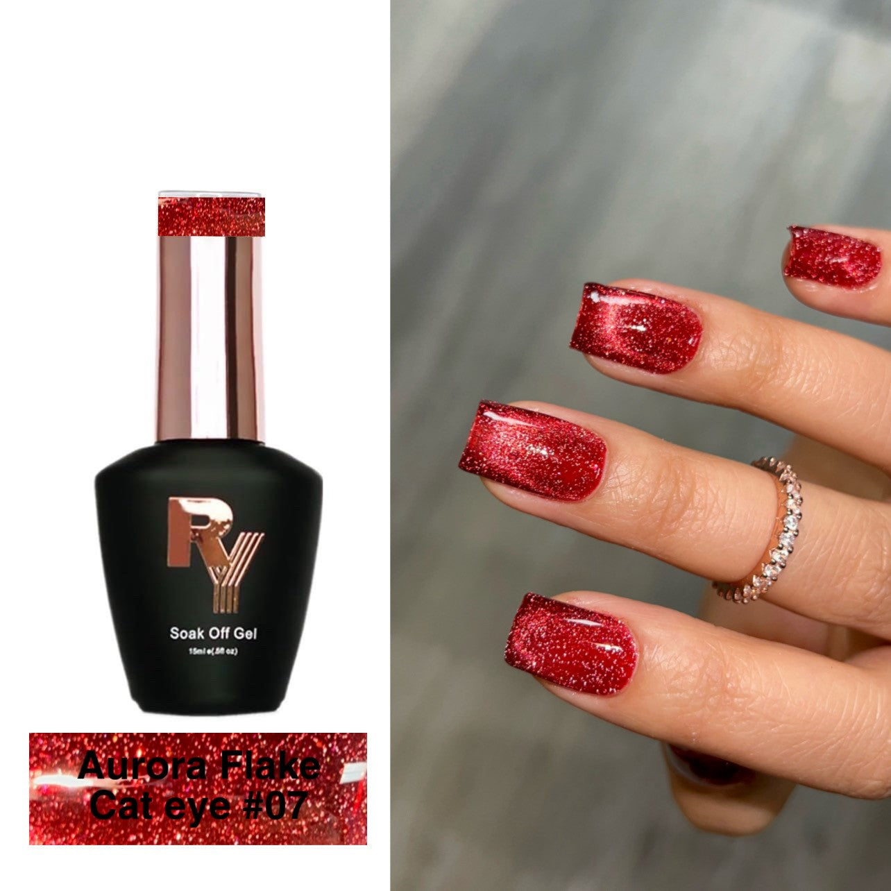 Reflective Aurora Flake Cat Eye 7