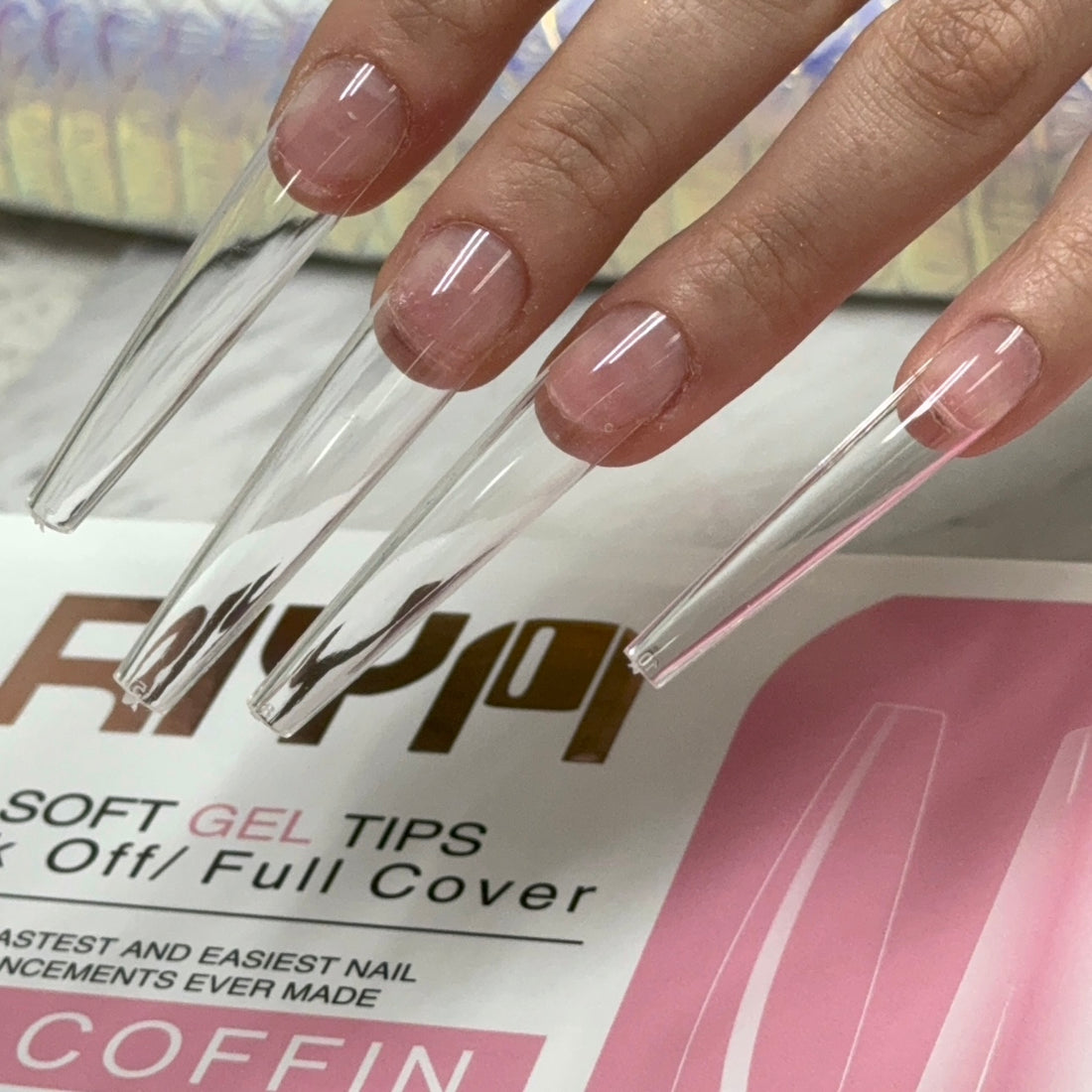 Soft Gel Tips - Natural Coffin