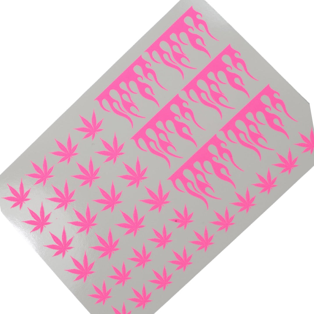 Neon W. Decal - Weed/Flames