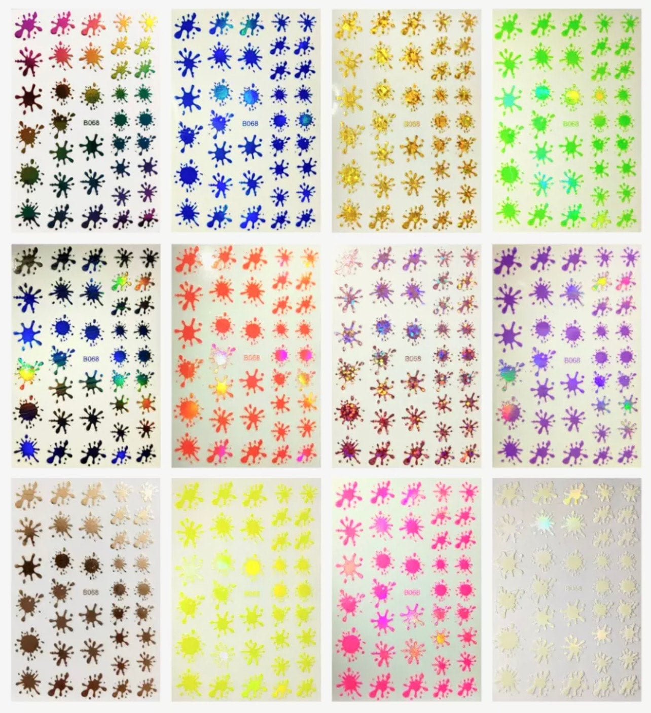 Holo Splatter Stickers Set