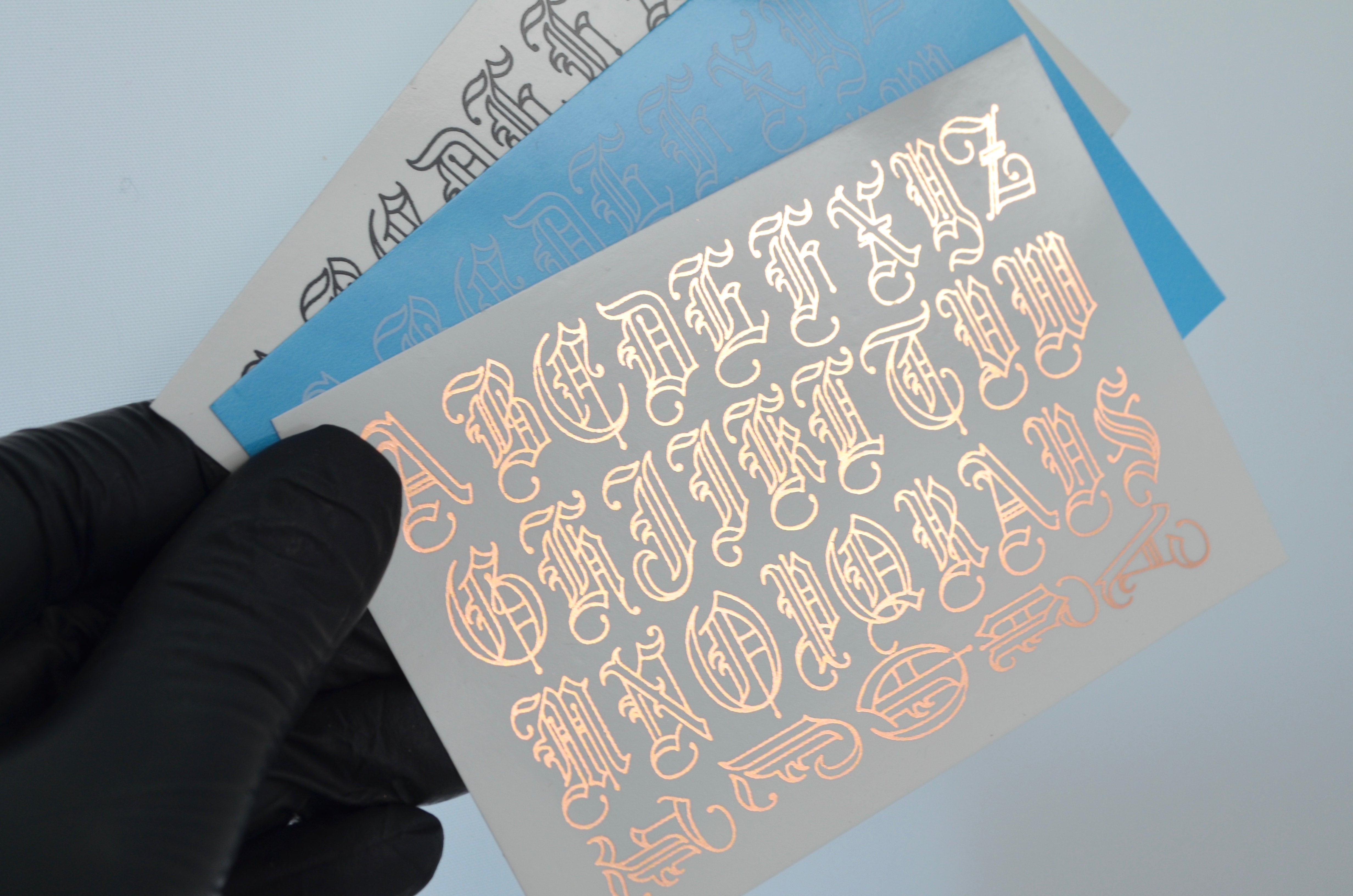 Metallic Gothic Letters